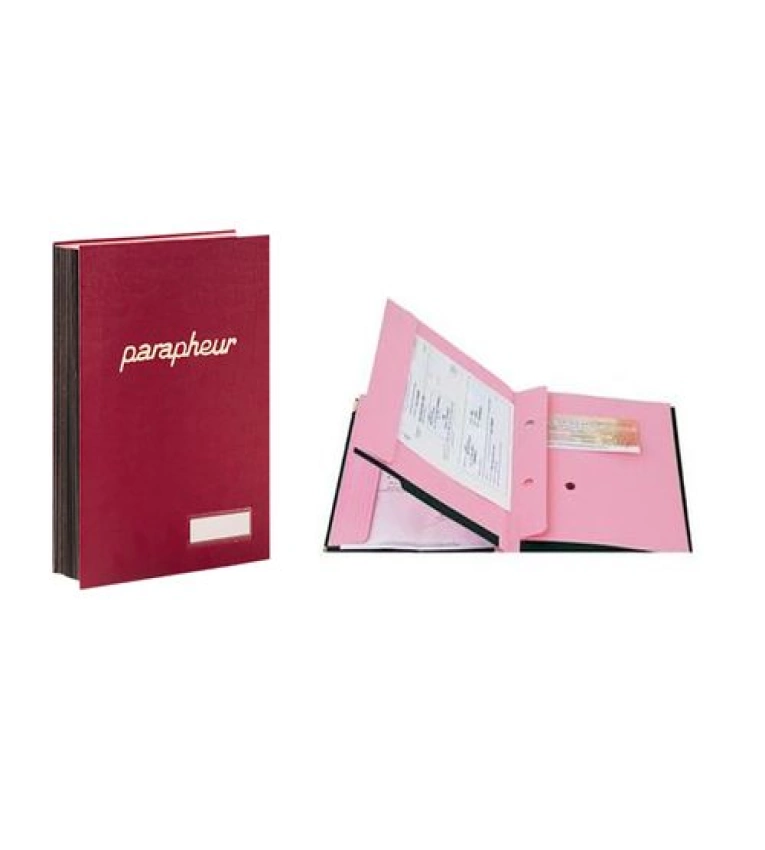 Tanjashop.com - sicla Parapheur 24x32 Simili Rayé,18 Volets, Grena